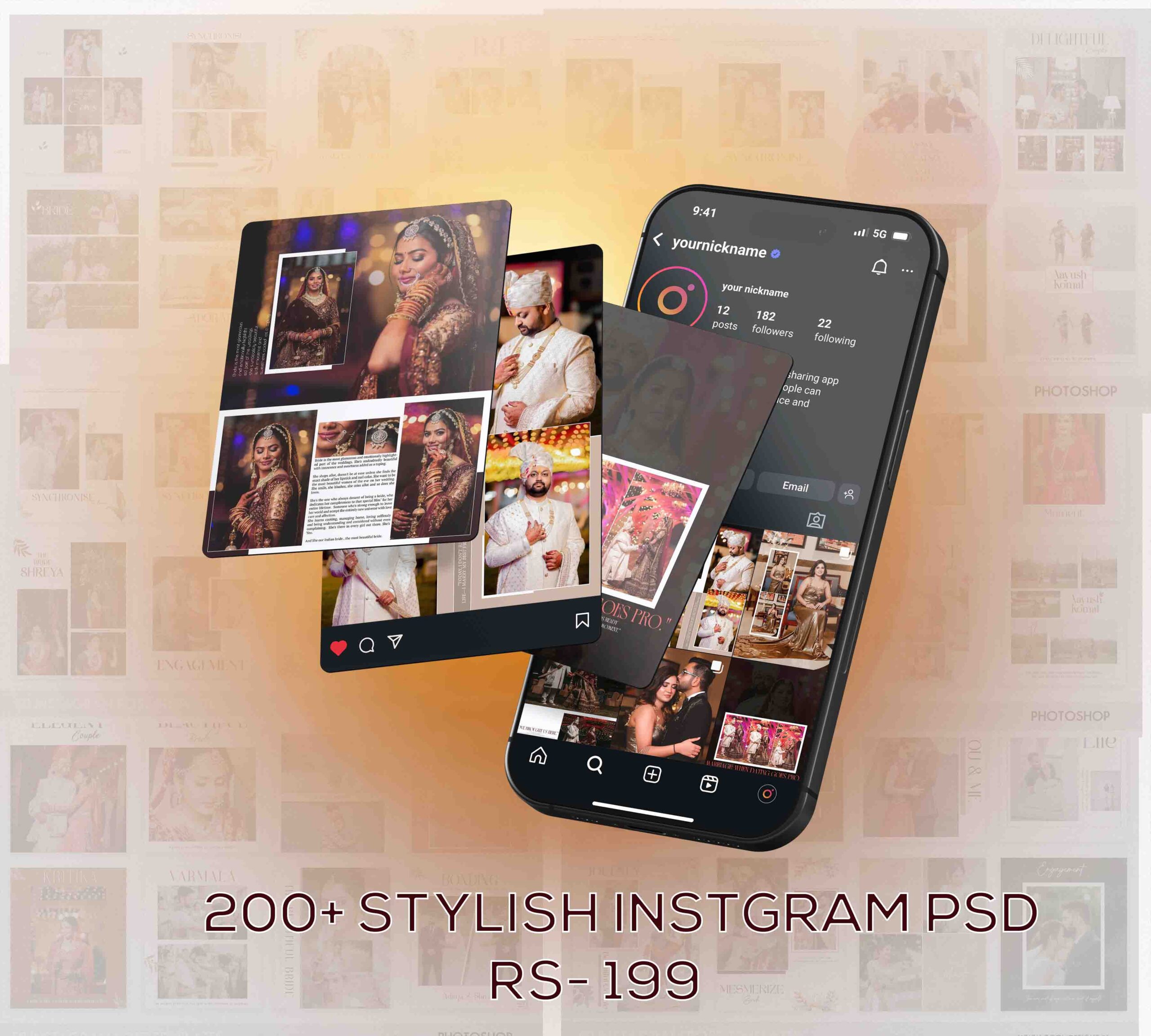 Stylish 200+ Instagram PSD Templates – Mega Creative Bundle - iCreator Shop